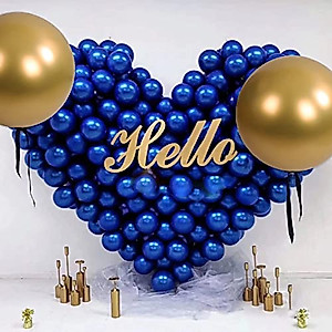 36 inch Gold Metallic Balloons Jumbo Chrome Gold Latex Balloons for Birthday Wedding Party Baby Shower Decoration, 4pcs