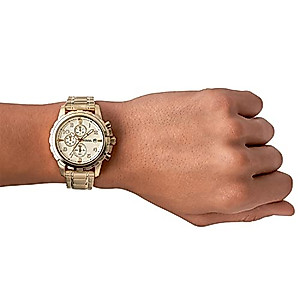 Fossil Men's Dean Quartz Stainless Steel Chronograph Watch, Color: Gold (Model: FS4867IE)