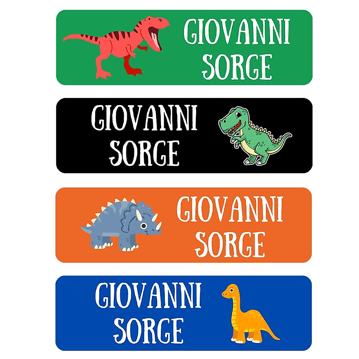 128 Custom Waterproof Dishwasher Safe Kid Name Labels for Daycare, School Supply, Baby Bottles, Lunch Boxes and Cups, Travel. Cute Personalized Design Name Stickers (Pattern 3)