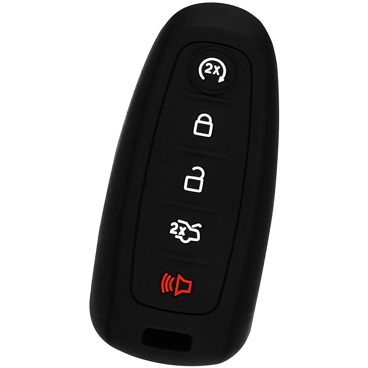 KeyGuardz Keyless Entry Remote Car Smart Key Fob Outer Shell Cover Soft Rubber Case for Ford Lincoln