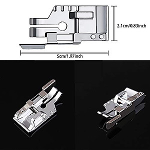 1/4 inch Presser Foot Quilting Patchwork Foot with Edge Guide, 1/4 Inch Clear View Quilting Presser Foot, Fit for Singer Brother Babylock Janome Simplicity Low Shank Sewing Machine（2pcs）