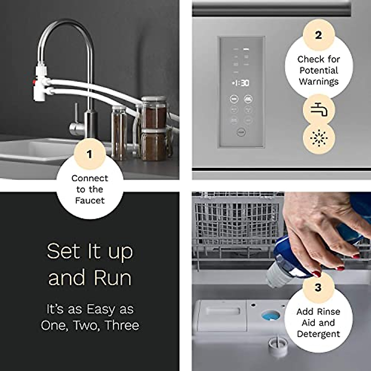 hOmeLabs Digital Countertop Dishwasher with 6 Place Settings - Energy Star Certified with 7 Programs - with Dish Rack, Cup Shelf, and Cutlery Basket - Ideal for Small Apartments, Dorms, Boats, and RVs