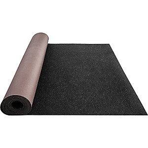 Happybuy Boat Carpet, 6 ft x 13.1 ft Marine Carpet for Boats, Waterproof Black Indoor Outdoor Carpet with Marine Backing Anti-Slide Marine Grade Boat Carpet Cuttable Easy to Clean Patio Rugs Deck Rug