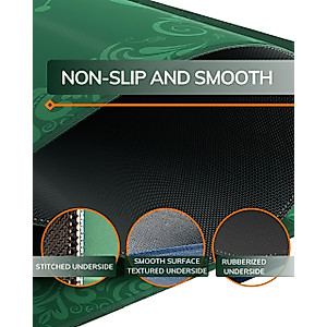 Bullets Playing Cards, Poker Layout, Table Top Mat 63" x 31.5", Deluxe Playing mat for Casino Night