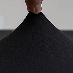 NEWISHER Square Fitted Table Cover Black Cocktail Topper Spandex Stretchable Table Top Tablecloth 36 x 36 Inch