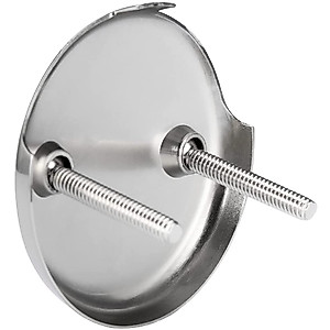 Universal Bathtub Drain Two Hole Overflow Faceplate with SS304 Screws Bathtub Overflow (Brushed Nickel)