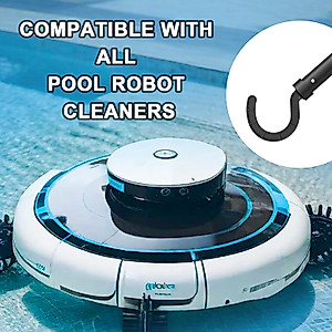 Accessories Hook for Robotic Pool Cleaner,Keyrank Pool Hook for Poles Compatible with All Pool Vacuum Including Cordless,Above Ground and Underwater,Ideal Hooks for Telescopic Poles
