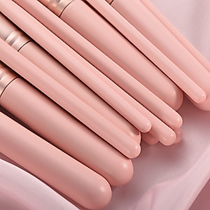 YJ-Anyue Makeup Brushes Pink wooden Makeup Brushes Set Premium Synthetic Foundation Brushes Blending Face Powder Eye Shadow Concealer Make Up Brushes Tool (14PCS Pink)