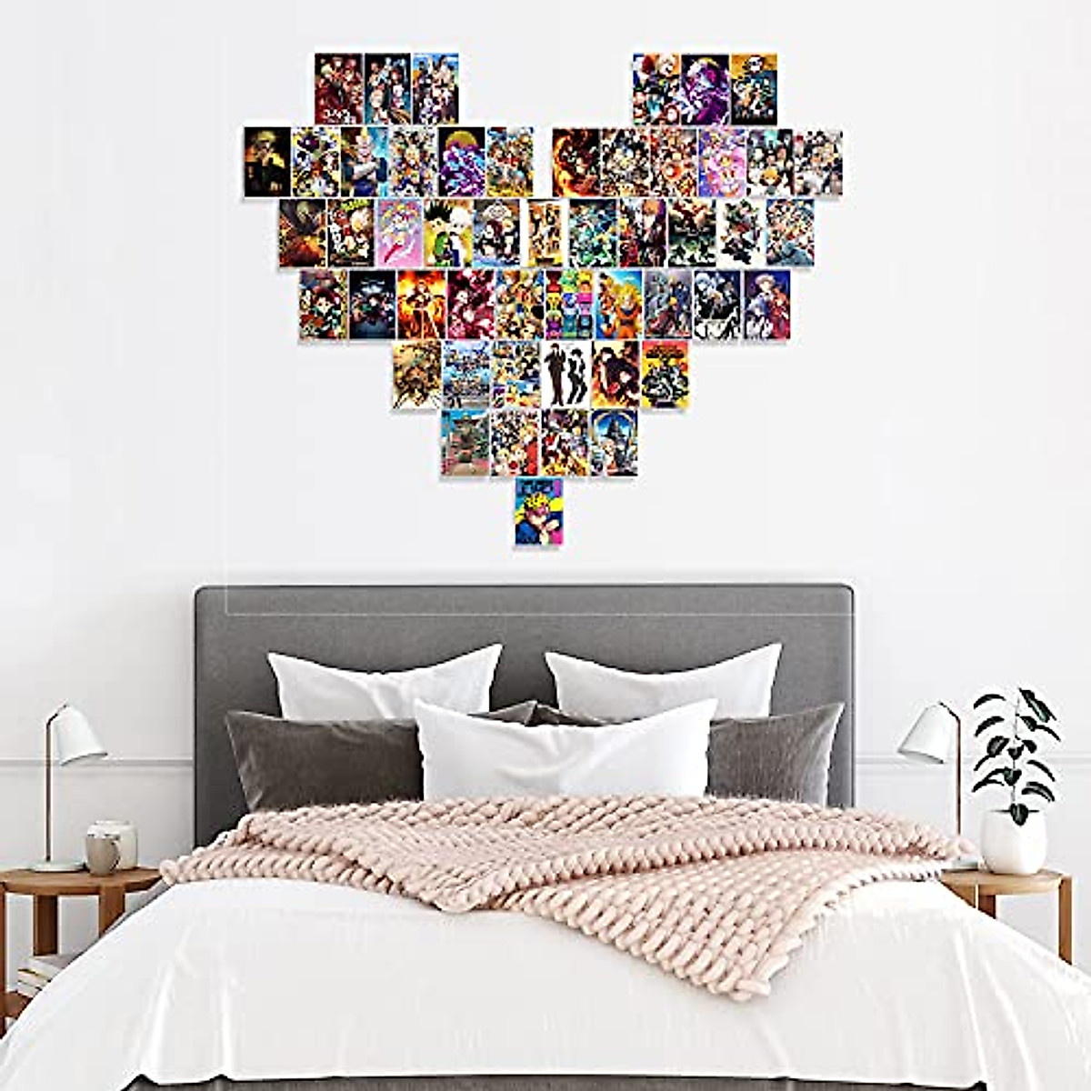 FDOM Anime Wall Collage Kit, 50 Pack Anime Style Photo Collection Collage Dorm Decor Album Style Collage for Girl and Boy Teens, Small Posters Wall Prints Kit for Room Bedroom Aesthetic.