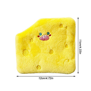 Dog Toy, Squeaky Dog Toys,Dog Puzzle Toys, Puppy Chew Toys,Cheese Shape Food Puzzle Toys for Cats Dogs,Food Themed Squeaker Chew Toy, Great for Puppies & Small, Medium Dogs (Yellow)