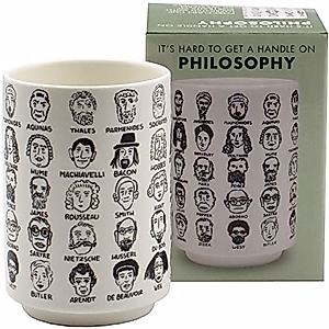 It's Hard to Get a Handle on Philosophy - Porcelain Tea Cup Featuring 60 Western Philosophers