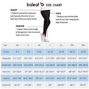 BALEAF Women's Fleece Lined Water Resistant Legging High Waisted Thermal Winter Hiking Running Pants Pockets Black Small