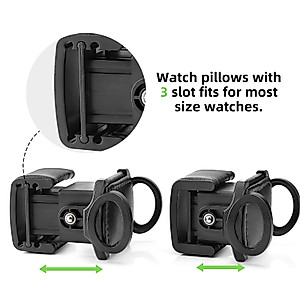 Vlando Automatic Double Watch Winder - Watch Winder Box with Men Jewelry Organizer Tray, Japanese Quiet Motor, LED Light, Adjustable Watch Pillows - Red