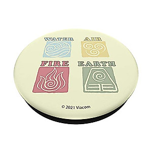 Avatar: The Last Airbender Nation Elements Symbols PopSockets PopGrip: Swappable Grip for Phones & Tablets