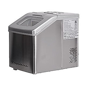 FRIGIDAIRE EFIC452-SS 40 Lbs Extra Large Clear Maker, Stainless Steel, Makes Square Ice