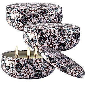 Topmeg YUCH Citronella Candles Set 3, 13.5 oz Each Scented Candle Natural Soy Wax, Outdoor and Indoor