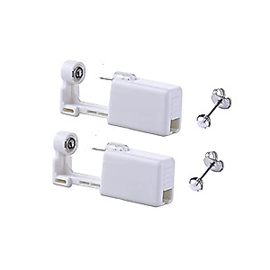 2pcs Self Ear Piercing Tool,Self Ear Piercing Gun Earring Disposable Piercing Kit,Safety Ear Piercing Gun Kit Tool (G)