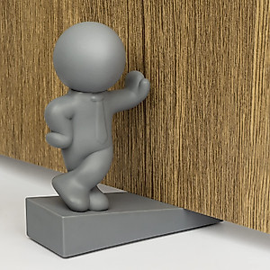 Cute Door Stop, Decorative and Sturdy, Well Designed Door Stopper, Effective to Hold Your Door Open, 1 Pack, Gray(Patented)