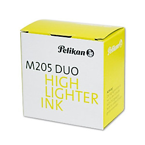 Pelikan 4001 Bottled Ink for Fountain Pens, For Pelikan M205 Classic Duo Highlighter Pen, Fluorescent Yellow, 30ml, 1 Each (344879)