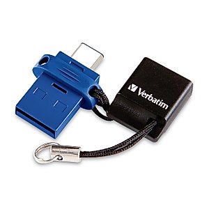 Verbatim 32GB Store ‘n’ Go Dual OTG USB 3.2 Gen 1 Flash Drive for USB-C Devices – 2 in 1 Type C Thumb Drive
