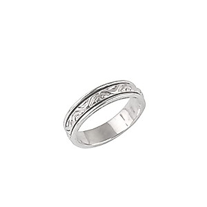 Wave Minimalist Spinner Creative Ring Spinning Boho Fidget Ring Statement Band Ring Silver Jewelry (8)