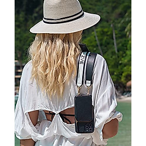 ZVE iPhone 14 Pro Max Crossbody Wallet Case, RFID Blocking Phone Case with Card Holder, Crossbody Strap Leather Zipper Case Designed for Apple iPhone 14 Pro Max 6.7" - Black