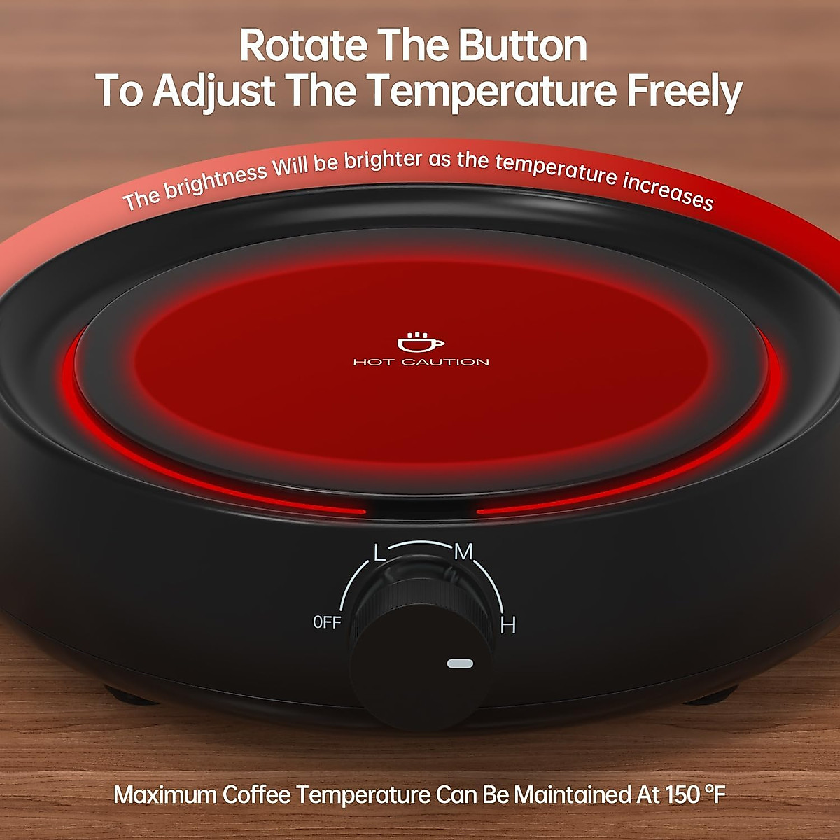 XUKEIB Coffee Mug Warmer for Desk Auto Shut Off, Candle Wax Melt Warmer for Jar Candles, Safely Releases Scents Without a Flame, Electric Self Heated Plate for Heating Milk, Tea, Hot Chocolate