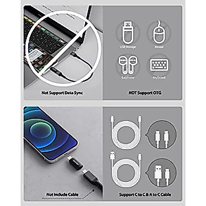 [Apple MFi Certified] USB C to Lightning Adapter Support 18W PD Fast Charging Compatible with iPhone iPad (2 Pack Black)