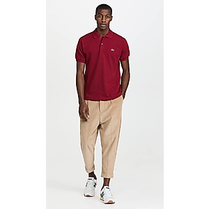 Lacoste Mens Short Sleeve Classic Chine L.12.12 Polo Shirt, Bordeaux Red, 4X-Large
