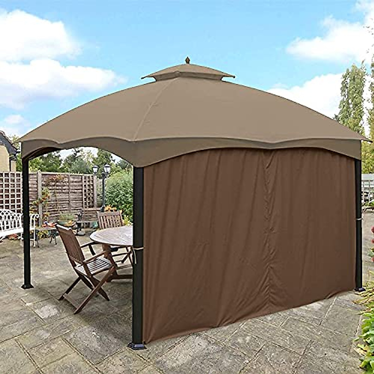 CoastShade Gazebo Replacement Curtain for 8x8 or 10x10 or 10x12 Summer Outdoor Gazebo,6.7FT Height,Only 1 Panel Sidewall,Autumn Gazebo Sidewall ，Brown