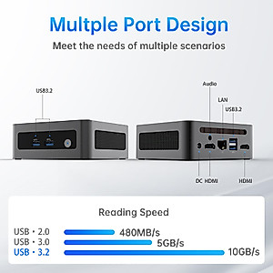 MOREFINE M9 Mini PC Windows 11 Pro, Intel 12th Gen N100(Up to 3.4GHz) Mini Computers, 16GB DDR4 RAM 512GB M.2 NVME SSD Mini Desktop Computer, Windows Computer Support WiFi6/BT5.2/Dual Display