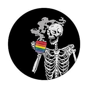 Black Like my soul skeleton drink coffee or die Pride LGBT PopSockets PopGrip: Swappable Grip for Phones & Tablets PopSockets Standard PopGrip