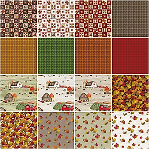 Tara Reed Fall Barn Quilts Rolie Polie 40 2.5-inch Strips Jelly Roll Riley Blake Designs RP-12200-40