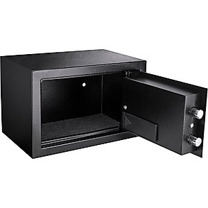 Barska Digital Keypad Home & Office Steel Security Safe Lock Box with Deadbolts - 0.36 Cu Ft Compact