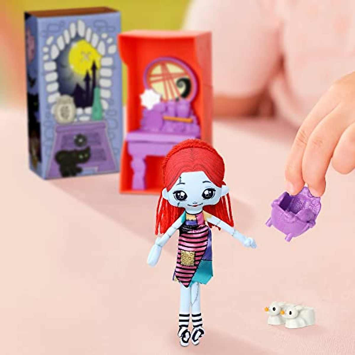 SWEET SEAMS Disney Single Pack Bundle: The Nightmare Before Christmas - Sally & Alice in Wonderland 6" Soft Rag Dolls and Playsets