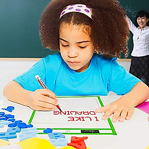 Dry Erase Sleeves – Multicolor Dry Erase Pockets – Reusable Classroom Sheet Protectors – Dry Erase Sheet Protectors with Oversize Pockets – Pack of 12 Heavy Duty Page Protectors