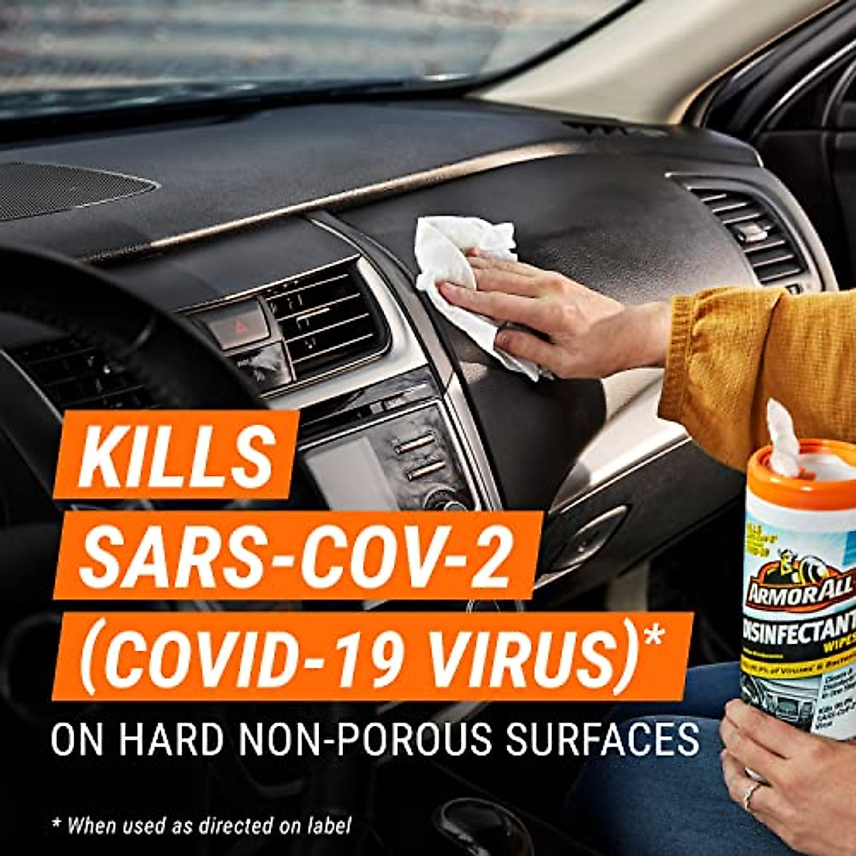 Car Protectant Wipes, Disinfectant Wipes, Glass Cleaner Wipes by Armor All, Cleaning Wipes Variety Pack for Cars, Trucks, Motorcycles, , (Pack of 3)