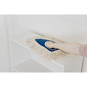 Fuller Brush Dry Mop - Commercial Floor Dusting & Mopping Cleaner - Washable Head For Drying & Dusting Kitchen & Bathroom Floors