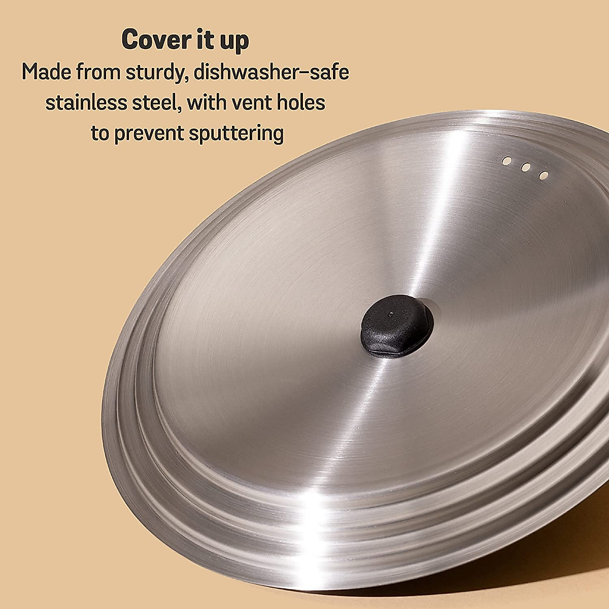 Meyer Accent Series Stainless Steel Universal Pots and Pan/Cookware Lid, Medium