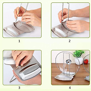 TraderPlus Stainless Steel Utensils Lid and Spoon Rest Holders