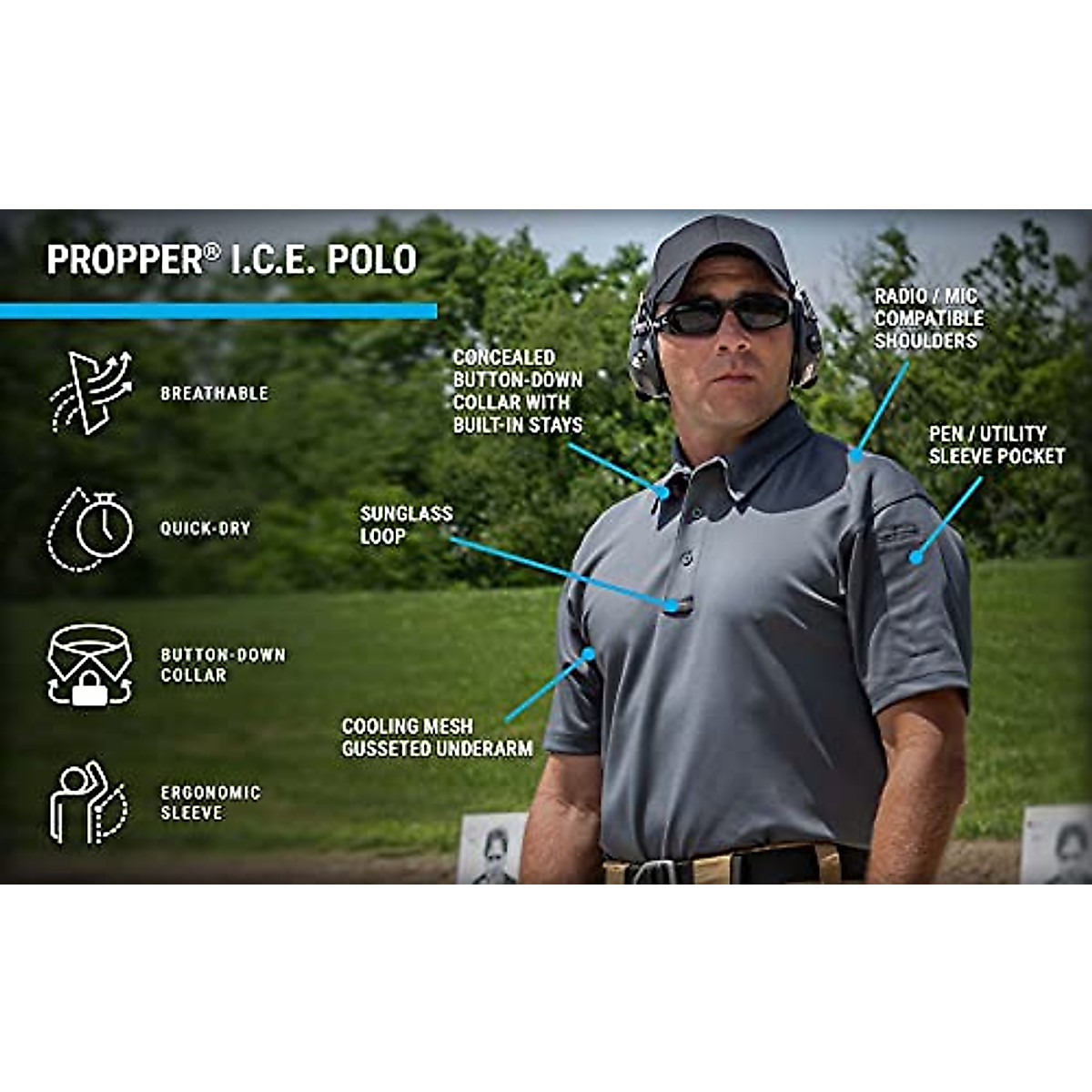 Propper Men's Ice Polo, Brown, X-Large