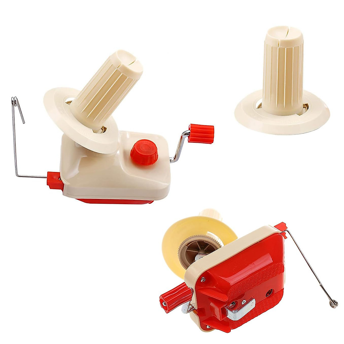 Martina Online Yarn Winder into Organized Balls Tangle-Free with Portable Hand Operated Yarn Ball Winder Making Knitting and Crocheting Like a Breeze with Fixing Clamping Hook.
