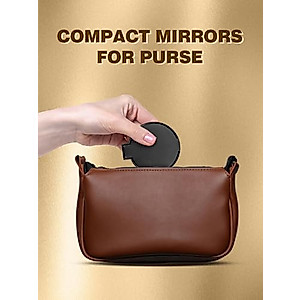 Qislee Compact Mirror Bulk, Round Makeup Bulk Compact Mirrors for Purse, Set of 36 (White)