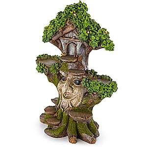 VP Home Enchanted Tree Solar Light for Home and Outdoor Decor, Enchanted Tree Solar Powered Flickering LED Garden Light Tree Backyard Halloween Decoration