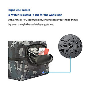 MarsBro Water Resistant Sports Gym Travel Weekender Duffel Bag with Shoe Compartment (camouflage)