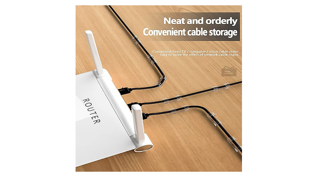 40 Pcs Strong Adhesive Cable Clips for Organizing Cables