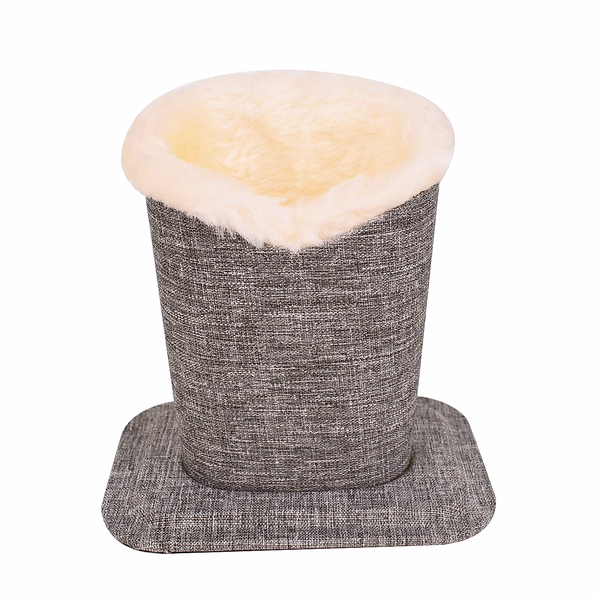 Baitaihem Pack of 2 Plush Lined Eyeglasses Holder Stand Protective Glasses Case For Desks Or Nightstands, Canvas (gray)