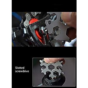 Gifts for Him，18-in-1 Snowflake Multi Tool,Stainless Steel Snowflakes Multi-Tool, Incredible Tool Gifts for Men Christmas,Valentine's Day,Boyfriend ,Grilfriend（Sliver）