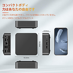 Mini PC N100 Intel N100 (4C/4T, 3.4GHz) 16GB DDR4 RAM 512GB SSD，USB-C*2 Full function/Win11 Pro/ WIFI5/ Bluetooth 5.2/ RJ45/USB*4 / HDMI*2 /Type-c*2 4K@60Hz Triple Display, Power Saving Computer