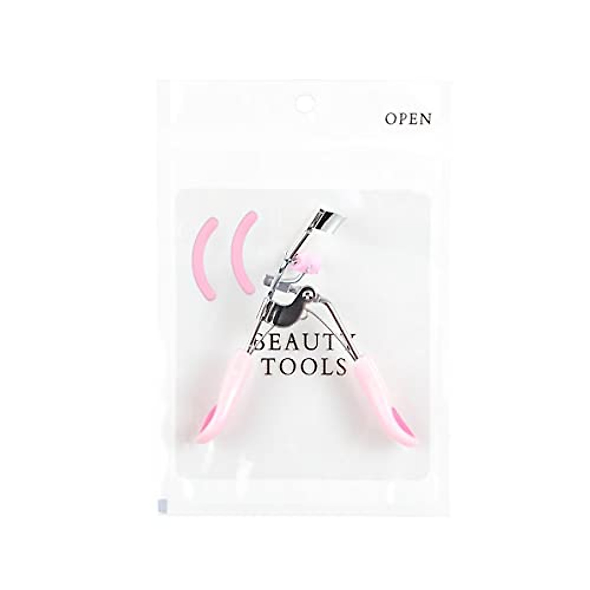 MICPANG Eyelash Curler with Built in Comb Eye Lash Curler Lash Tool with Brush Mini Small Best Eyelash Curler with Lash Separator 2 Refill Pads Portable Compact Plastic Partial Makeup Curler (Peach)